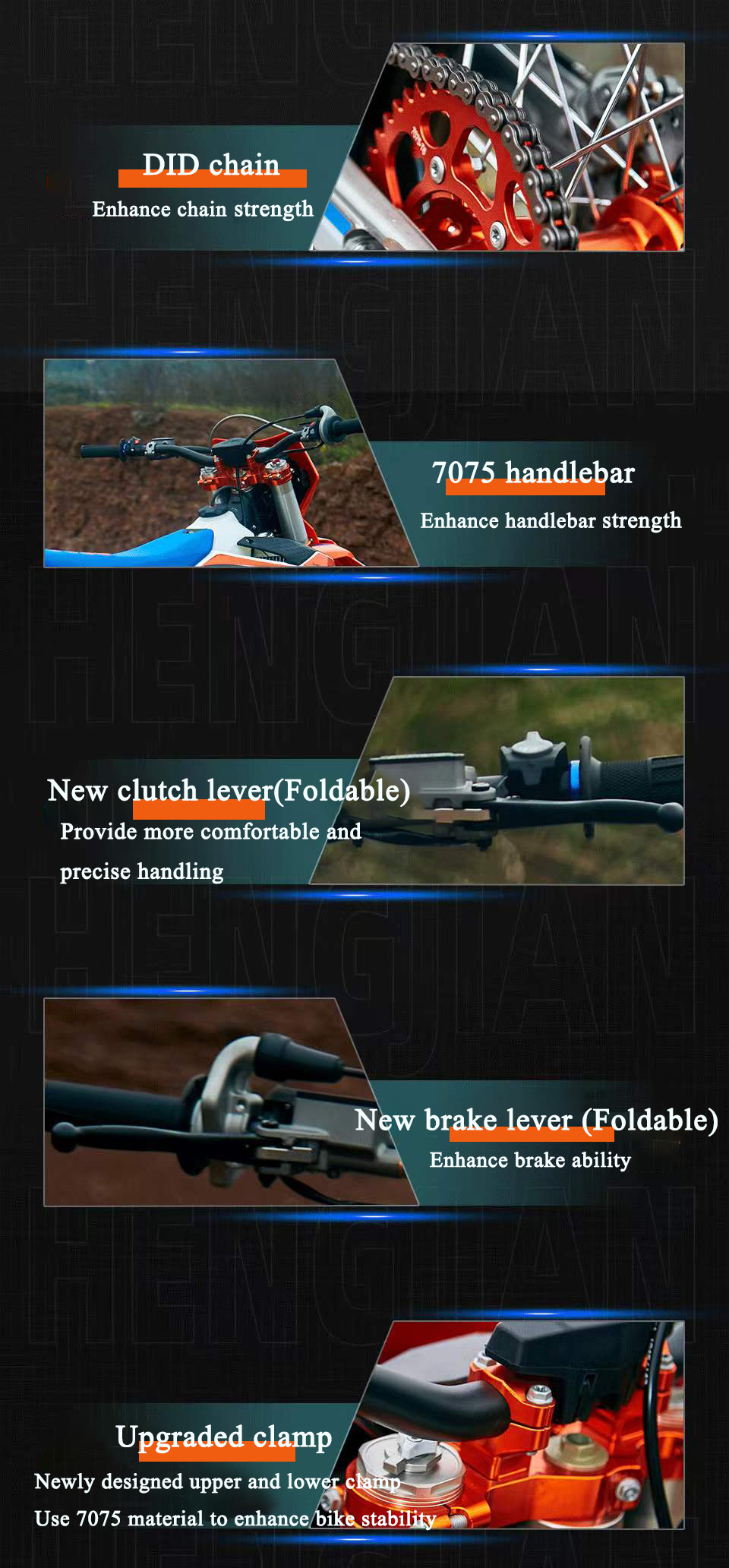 Hengjian 2024 S7 Z300 300cc 2 Stroke Enduro Dirt Bike, High Quality Hengjian 2024 S7 Z300 300cc ...