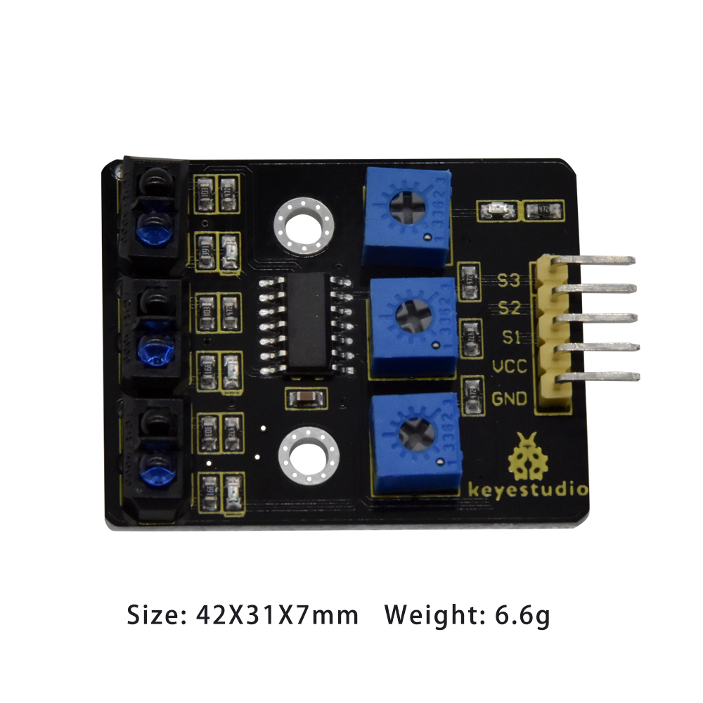 Keyestudio 3 Channel Infrared Tracking Sensor For Arduino And Micro:bit Diy Smart Car, High ...