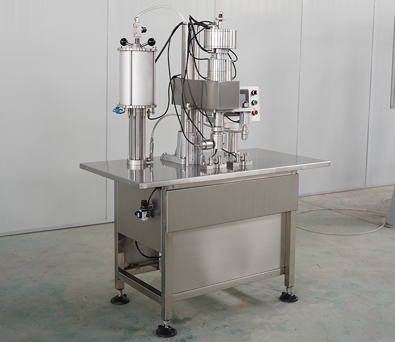 Semi Automatic Binary Packing Aerosol Filling Machine Aerosol Spray Can Filling Machine High 