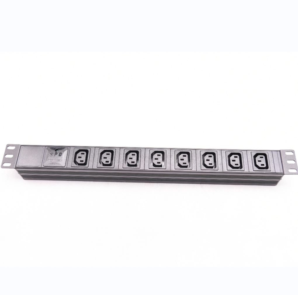 19 Inch Rack-mounted 1.5u Iec C13 Pdu Power Distribution Unit With 8 Locked Sockets Outlets And ...