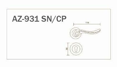 Az-931 Sn/cp 도어 핸들, Bossgoo.com의 고품질 Az-931 Sn/cp 도어 핸들
