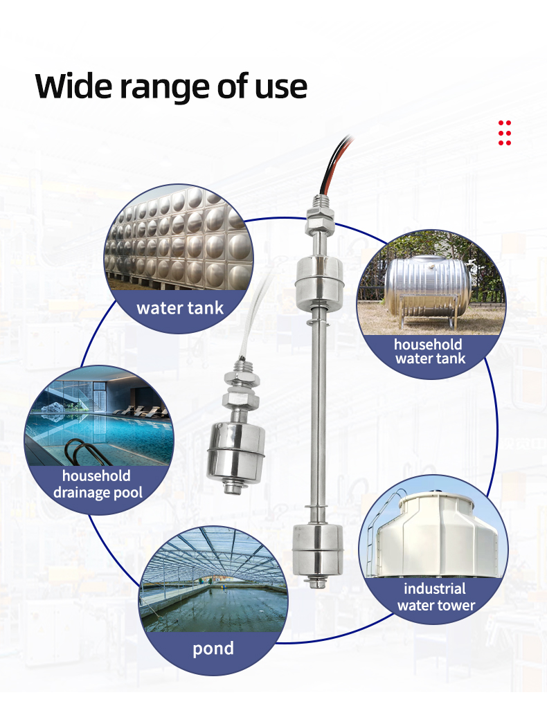 304 316 Stainless Steel Water Controller Auto Electric Float Switch Level Sensor For Liquid ...