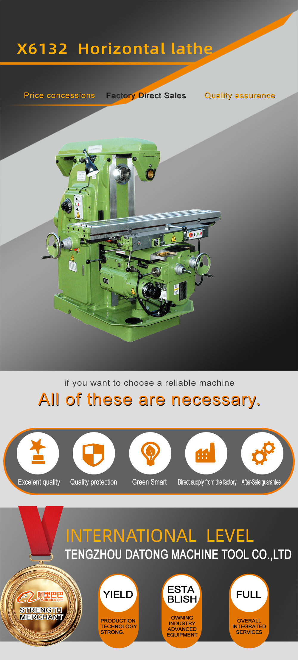 X6132 베스트셀러 새로운 수평 무릎 유형 밀링 머신, Bossgoo.com의 고품질 X6132 베스트셀러 새로운 수평 무릎 유형 밀링 머신