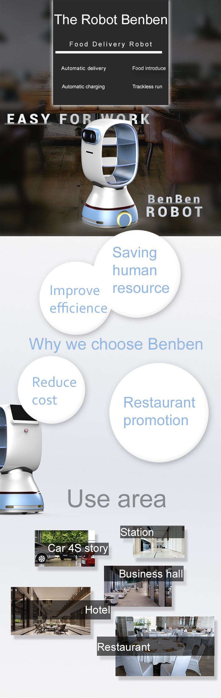 Humanoid Food Delivery Robot For Restaurants, High Quality Humanoid Food Delivery Robot For ...