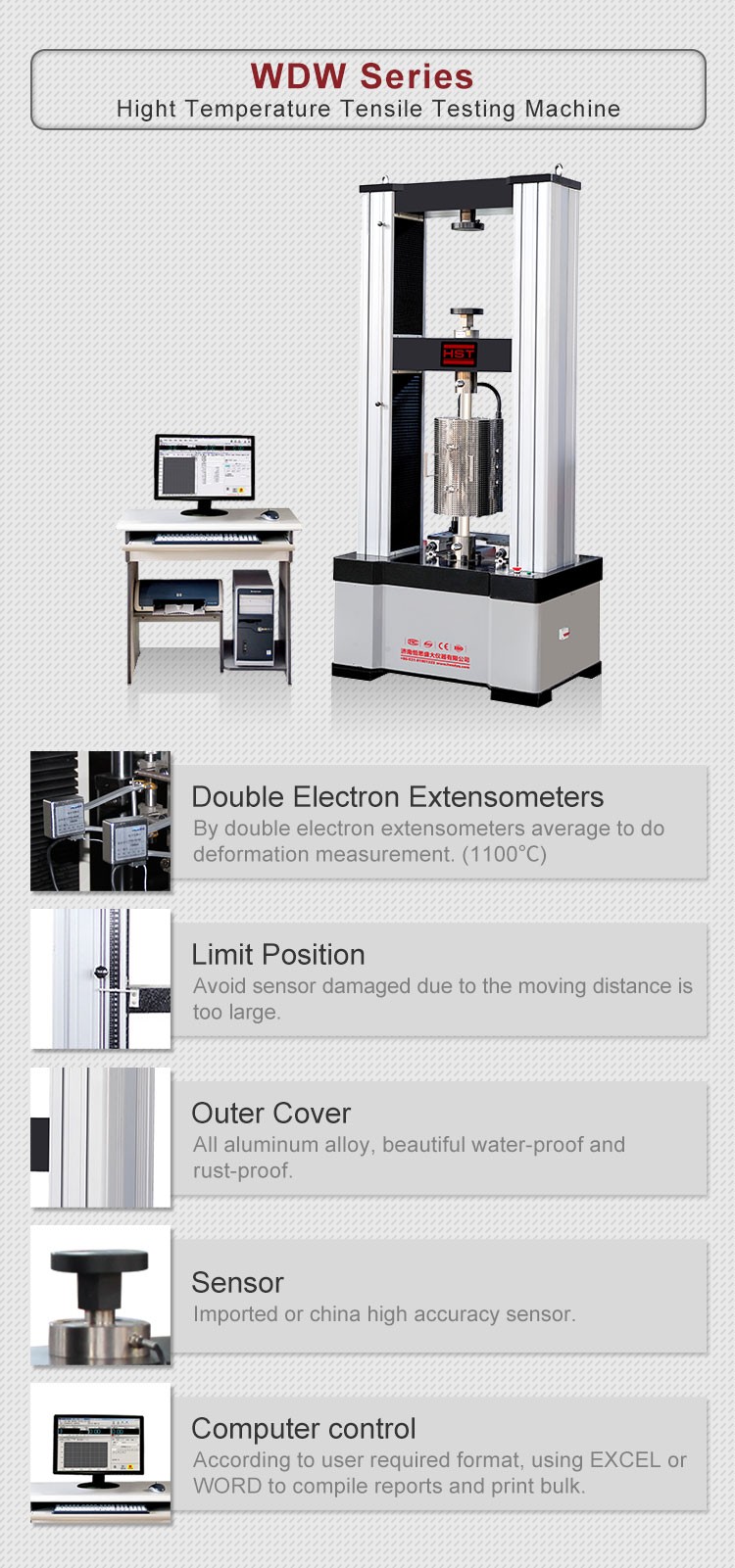 Wdw-100kn 고온 용광로가있는 Wdw-100kn 인장 범용 강도 테스트 머신 공급 업체, Bossgoo.com의 고품질 Wdw-100kn 고온 용광로가있는 Wdw ...