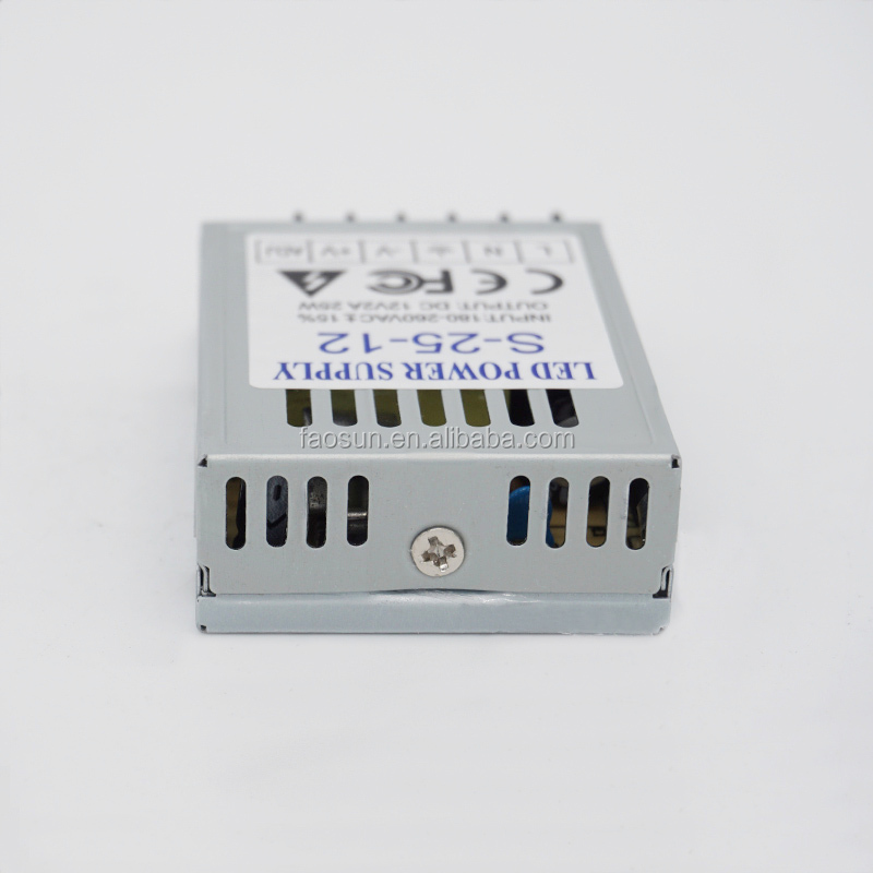 25w 12v 2a Led Driver - Ultra Slim Constant Voltage Power Supply For Led Strips S-25-12, High ...