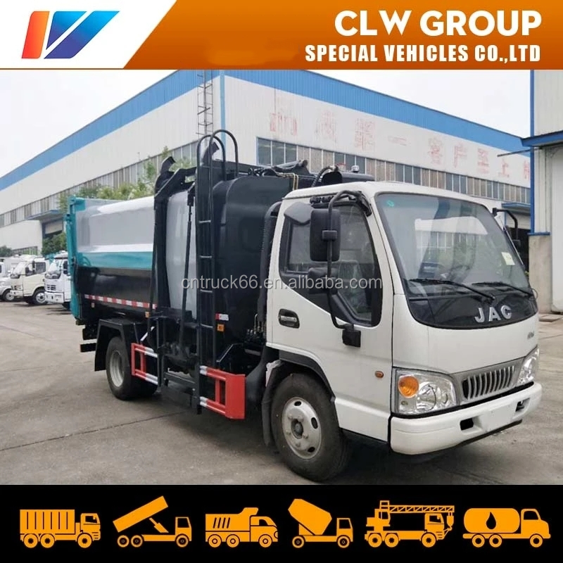Jac 7000 Liters Bin Lifter Garbage Truck Side Loading Waste Treatment Truck Price, High Quality ...