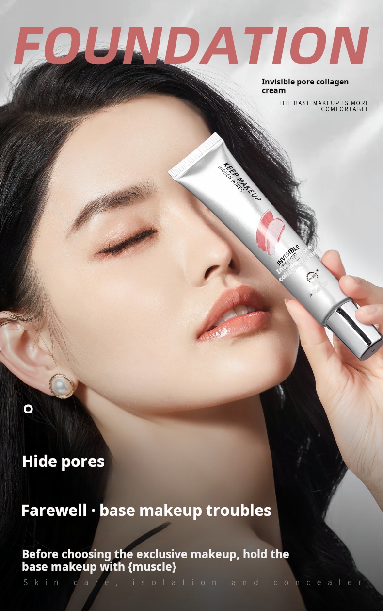 Dr.nl Invisible Pore Collagen Cream: Moisturizing Concealer Primer For Brightening Skin Tone ...