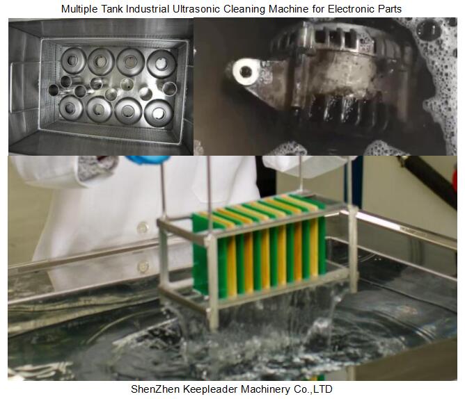 Multiple Tank Industrial Ultrasonic Cleaning Machine For Electronic Parts, High Quality Multiple ...