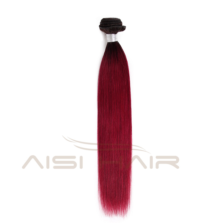 Aisi Hair Topselling Red Color Silky Straight Wave Human Hair Brazilian