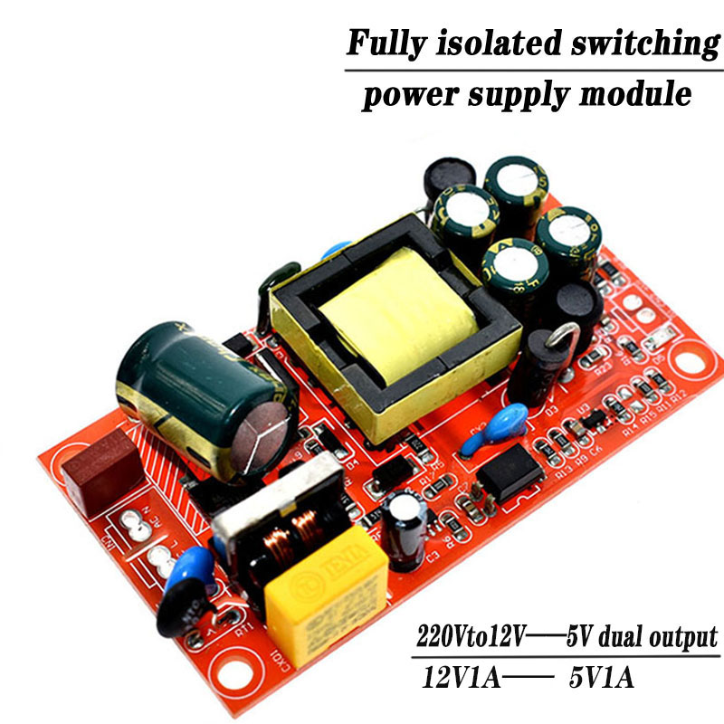 12v 1a 5v 1a Isolator Switch Fully Isolated Ac-dc Power Supply Module 220v 12v/5v Dual Output ...
