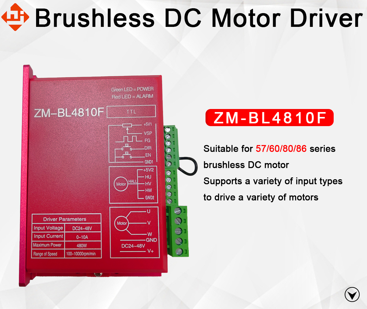 48v 10a Bldc Motor Driver Controller For 60/80/86 Brushless Dc Motors, High Quality 48v 10a Bldc ...