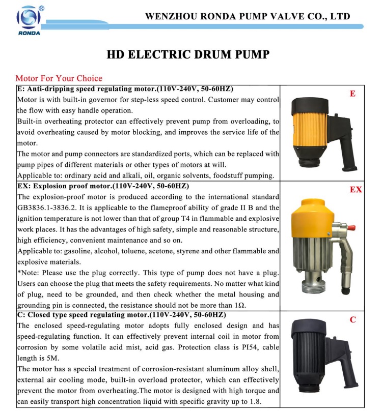 Explosion Proof Centrifugal Barrel Pump For Chemical Drums (hd Pp Pvdf 110v 220v), High Quality ...