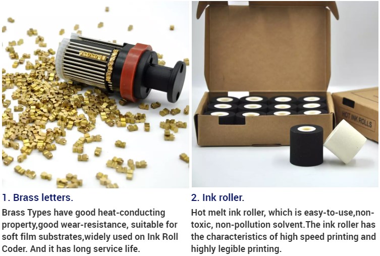 Dm-1100b Brass Letter Alphabet Coding Machine: Long Service Life Hot Ink Roll Coder For Plastic ...