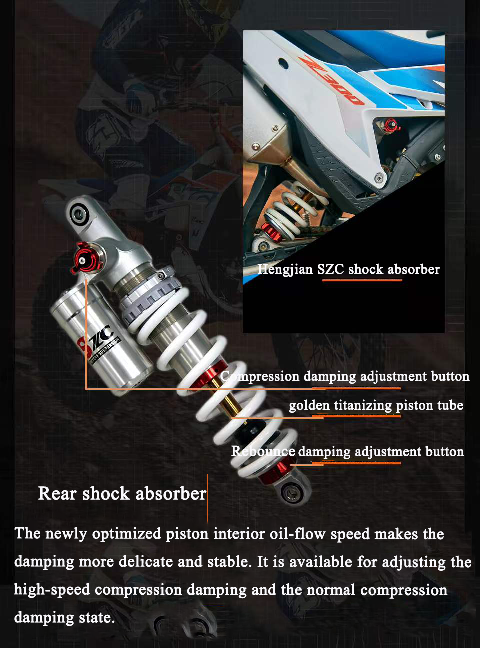 Hengjian 2024 S7 Z300 300cc 2 Stroke Enduro Dirt Bike, High Quality Hengjian 2024 S7 Z300 300cc ...