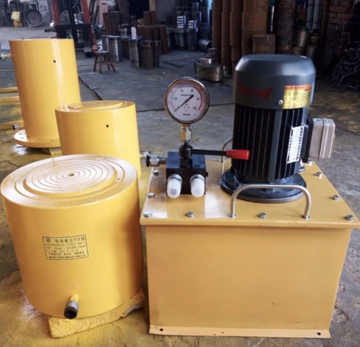 Double Acting Hollow Hydraulic Jacks: 50 Ton & 100 Ton Long Ram Horizontal Models, High Quality ...