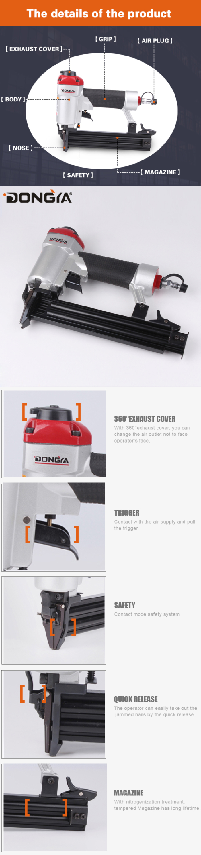 Dongya F32 Sofa Wood Furniture Pneumatic Air Nailer คุณภาพสูง Dongya F32 Sofa Wood Furniture ...