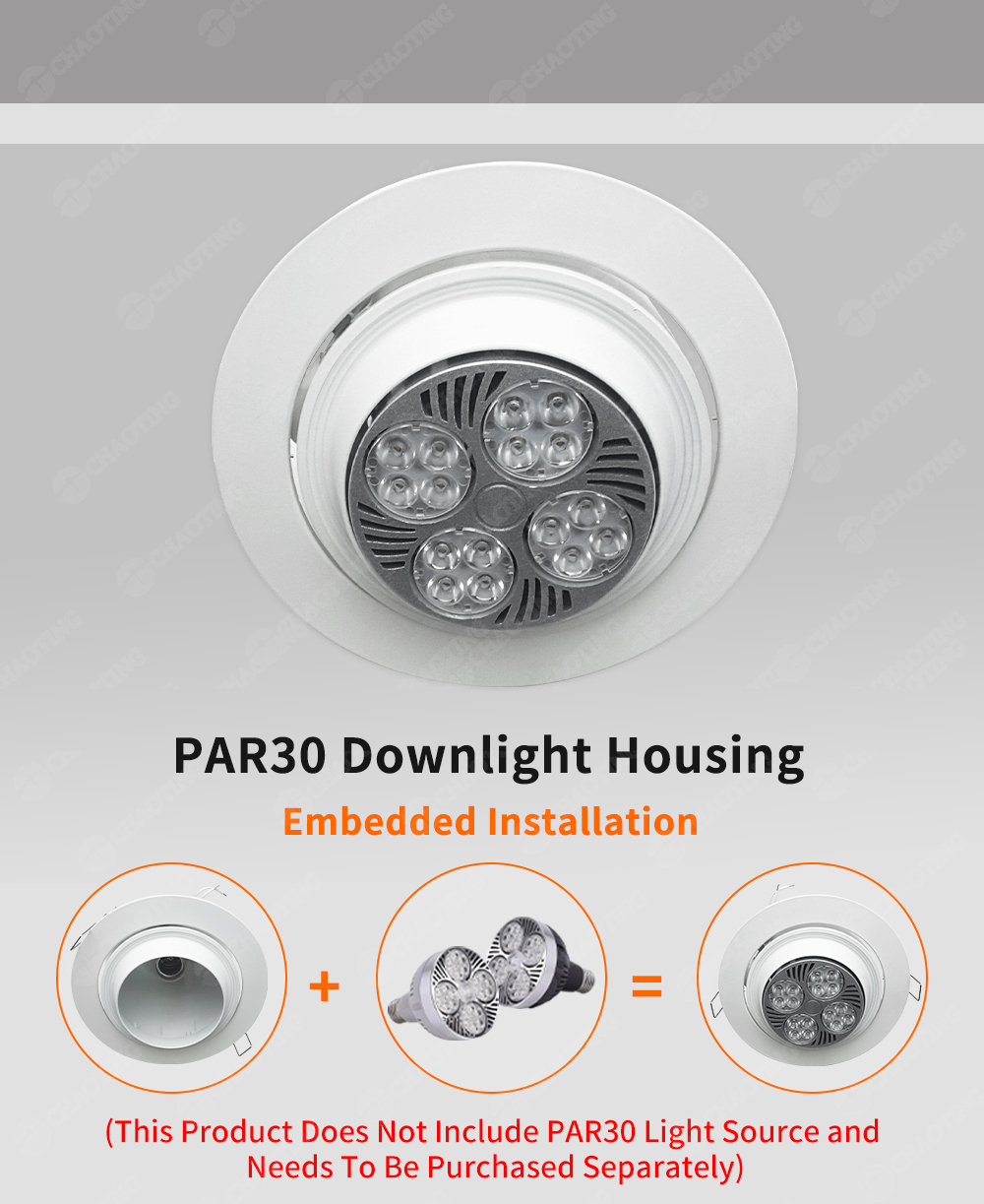 220v Led Recessed Downlight Spotlights Aluminum Par30 Ar111 Adjustable Angle Ceiling Light, High ...