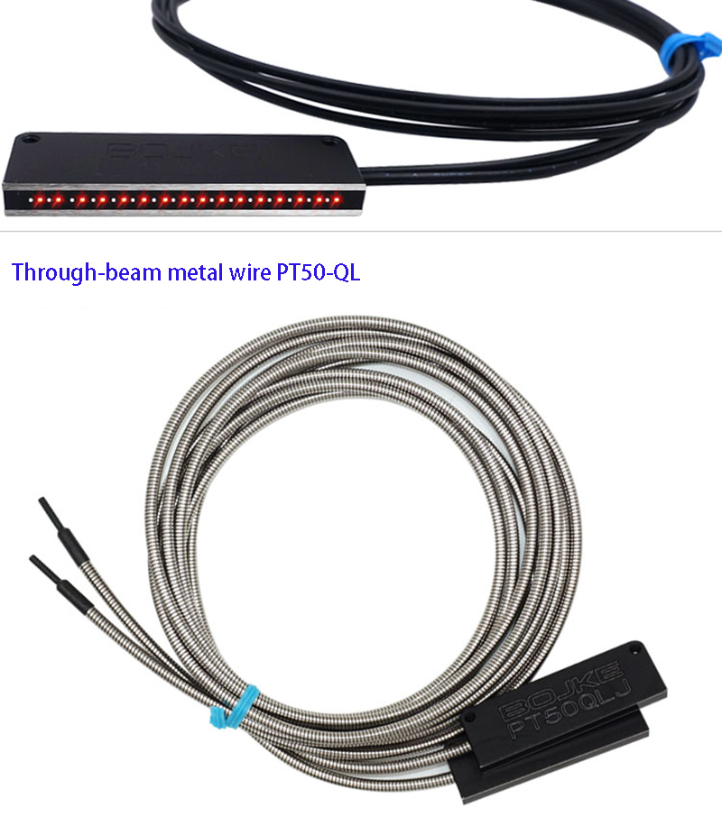 Fiber Optic Sensor Rectangular Grating Light Curtain Reflection Pr Pt25 30 35 40 50 70 100 Ql ...