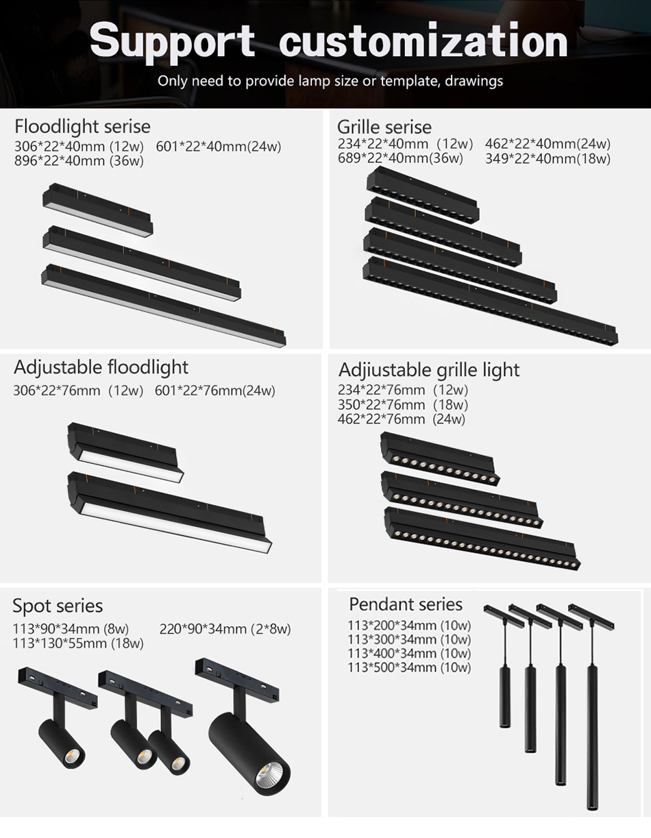 Magnetic Track Surface Mounted Magnet Rail With 48v Power Supply For ...