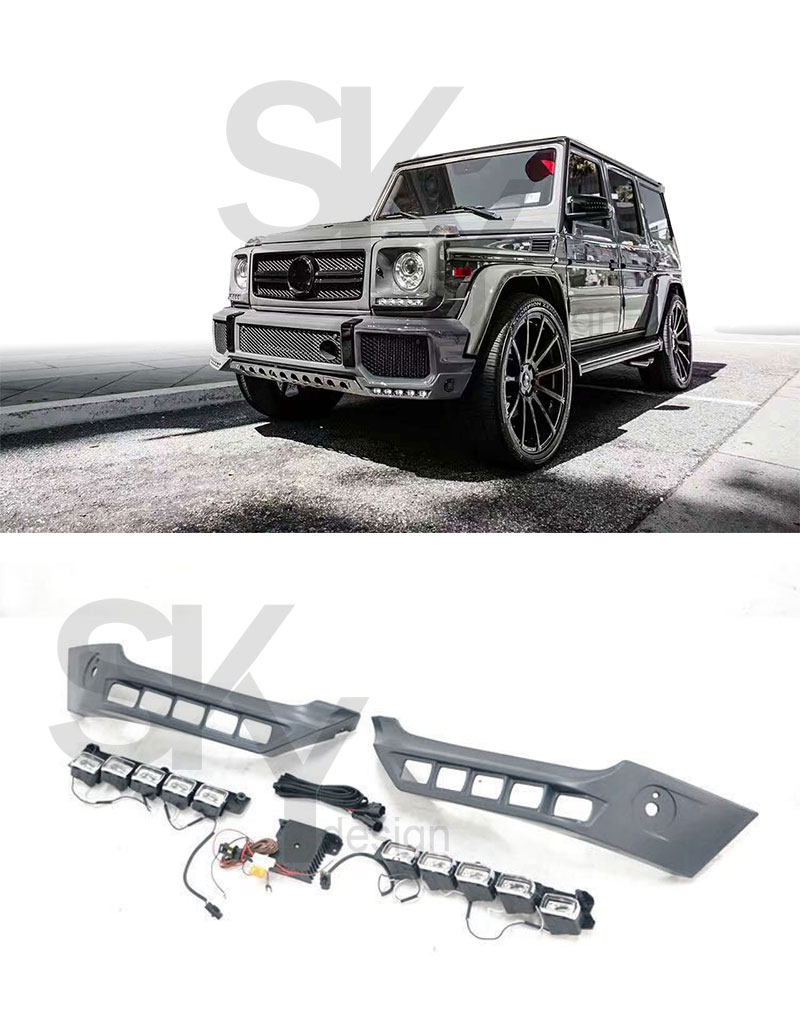 메르세데스의 전면 범퍼 Led Drl 라이트 W463 G 클래스 G350 G500 G63- 전면 립 라이트, Bossgoo.com의 고품질 메르세데스의 전면 범퍼 Led ...