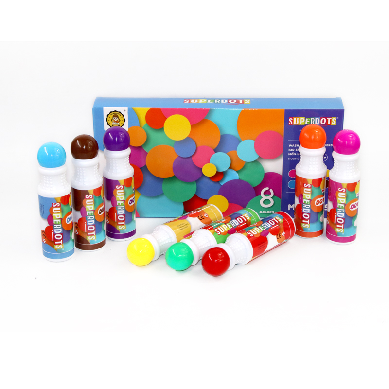 Superdots 8-pack Rainbow Dot Markers - Washable, Non-toxic Kids Art Set ...