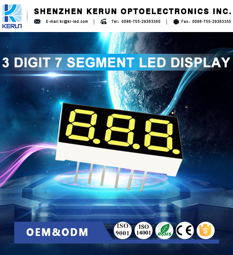 Krs 2351aw 3-digit 7-segment Led Display 0.25 Inch White Indoor Graphics, High Quality Krs ...