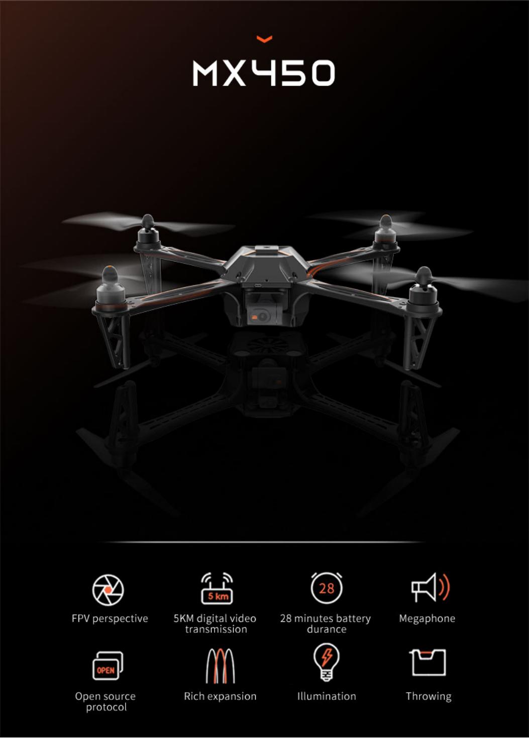 Mx450 Multifunction Rc Quadcopter Drone Kit With Hd Camera And Long Distance Capability, High ...