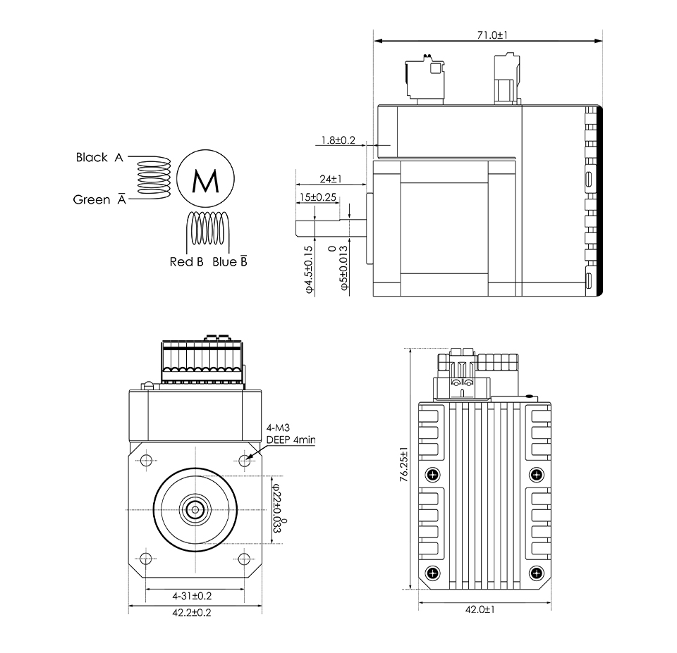 Nema17 Closed Loop Integrated Stepper Servo Motor With Driver, High Quality Nema17 Closed Loop ...