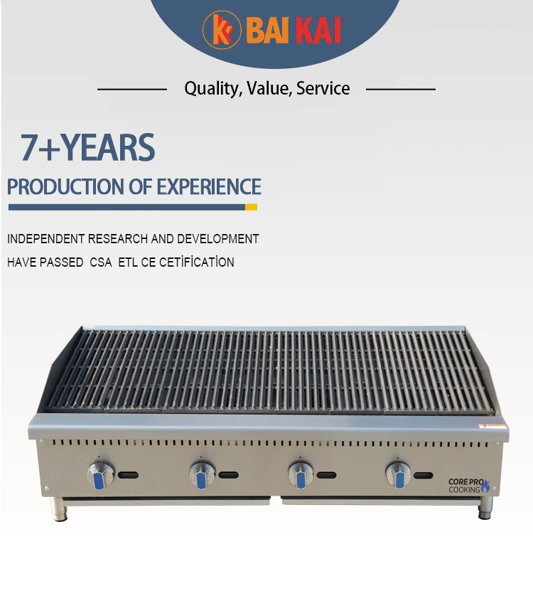 Etl Certified 4 Burner Gas Charbroiler Grill With 140,000 Btu For Restaurants, High Quality Etl ...