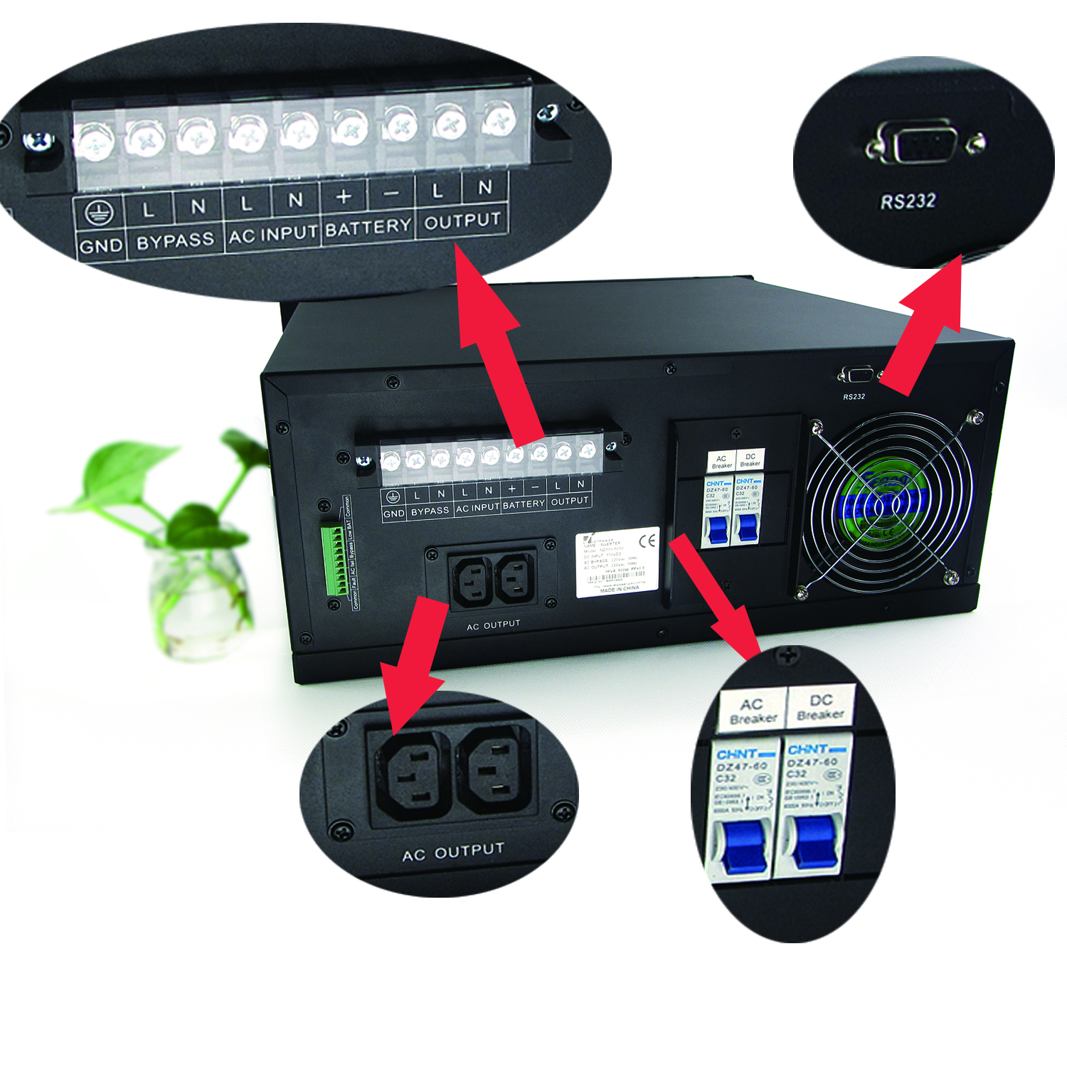 110vac Output 5kva Power Inverter With 125vdc Input, High Quality 110vac Output 5kva Power ...