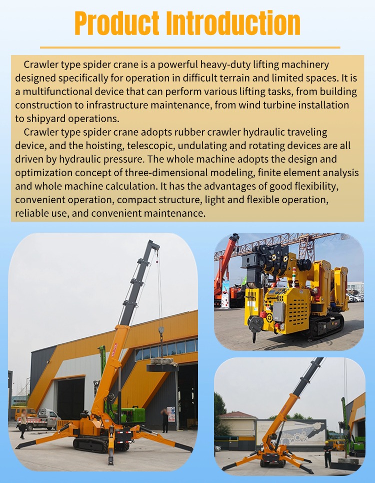 8 Ton And 10 Ton Spider Crawler Telescopic Cranes For Sale, High Quality 8 Ton And 10 Ton Spider ...
