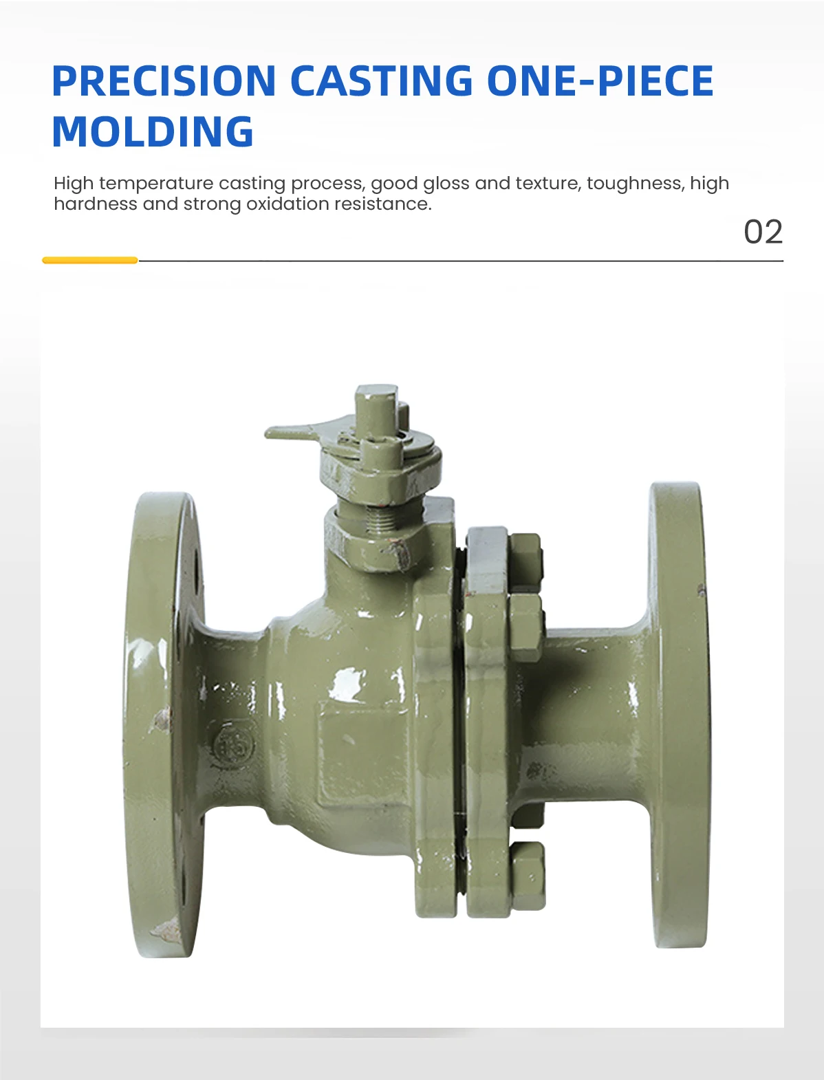 Pneumatic Two-way Flange Cast Steel Ball Valve Q41f-16c, High Quality Pneumatic Two-way Flange ...