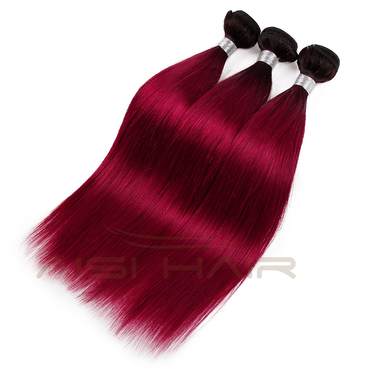 Aisi Hair Topselling Red Color Silky Straight Wave Human Hair Brazilian