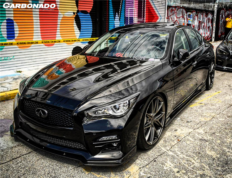 Tlen Style Carbon Fiber Side Skirts For Infiniti Q50 Q50l Sedan, High Quality Tlen Style Carbon ...