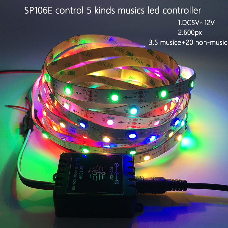 9 Keys Rf Remote Control Mini Music Led Controller 600 Pixels Sp106e, High Quality 9 Keys Rf ...