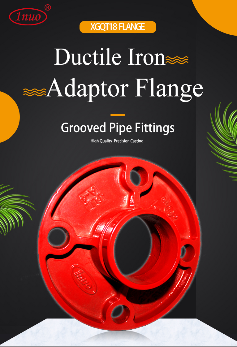 Fm-ul Approved Ductile Iron Grooved Flange Adaptor Pn16 Ansi Class 150, High Quality Fm-ul ...