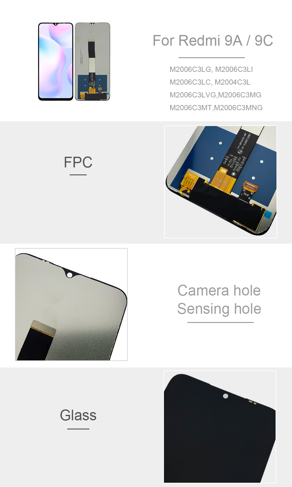 Xiaomi Lcd Screen For Redmi 9a And 9c With Touch Digitizer, High Quality Xiaomi Lcd Screen For ...