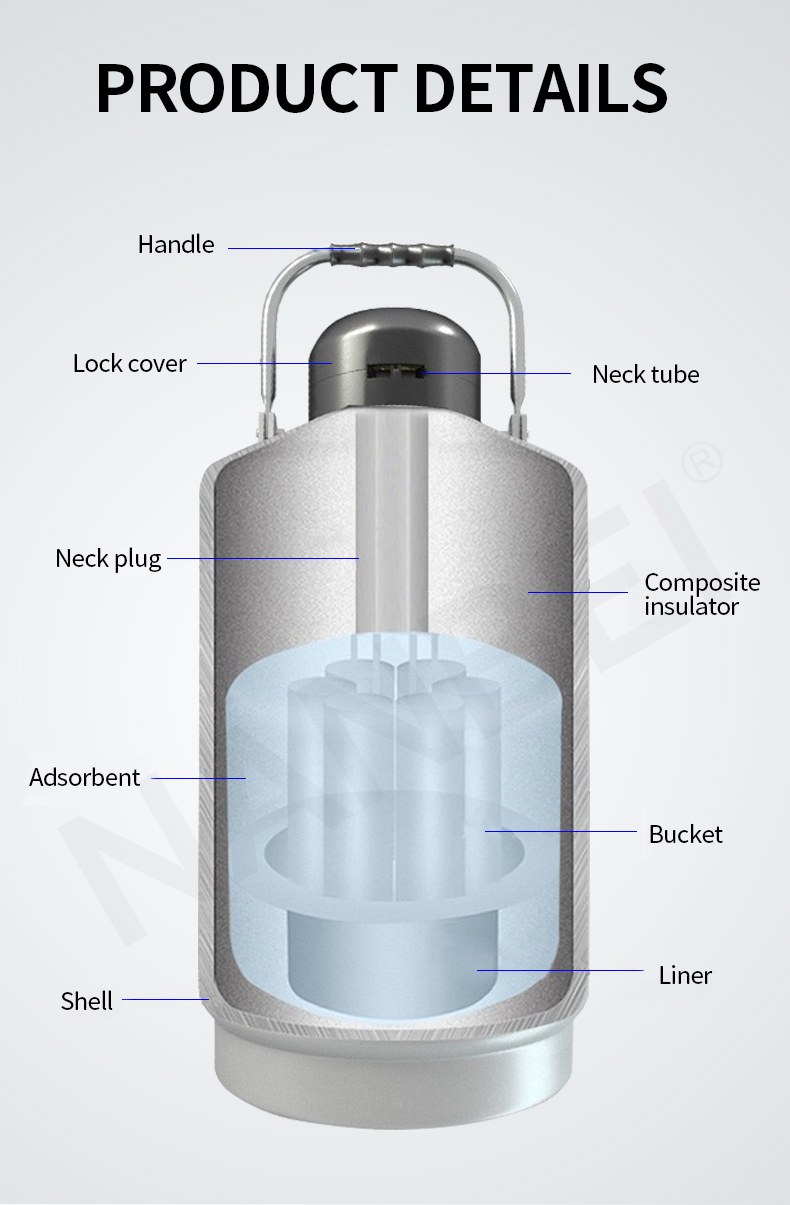 실험실 30l Yds-30-125-f 액체 질소 용기, Bossgoo.com의 고품질 실험실 30l Yds-30-125-f 액체 질소 용기
