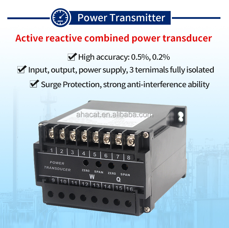 3 Phase Active Reactive Power Transmitter With 4 20ma And 0 10v Output High Quality 3 Phase