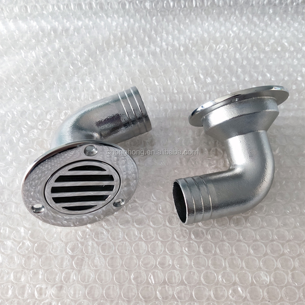 Marine-grade 90 Degree Cockpit Scuppers: 316 Stainless Steel Boat Deck Floor Drain And Cockpit ...