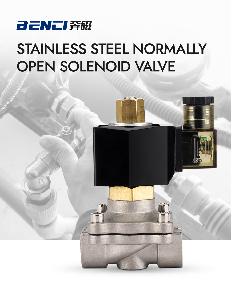 1/2 Inch Ac110v-220v/dc24v Stainless Steel Water Solenoid Valve - 2w-bk Normally Open, High ...