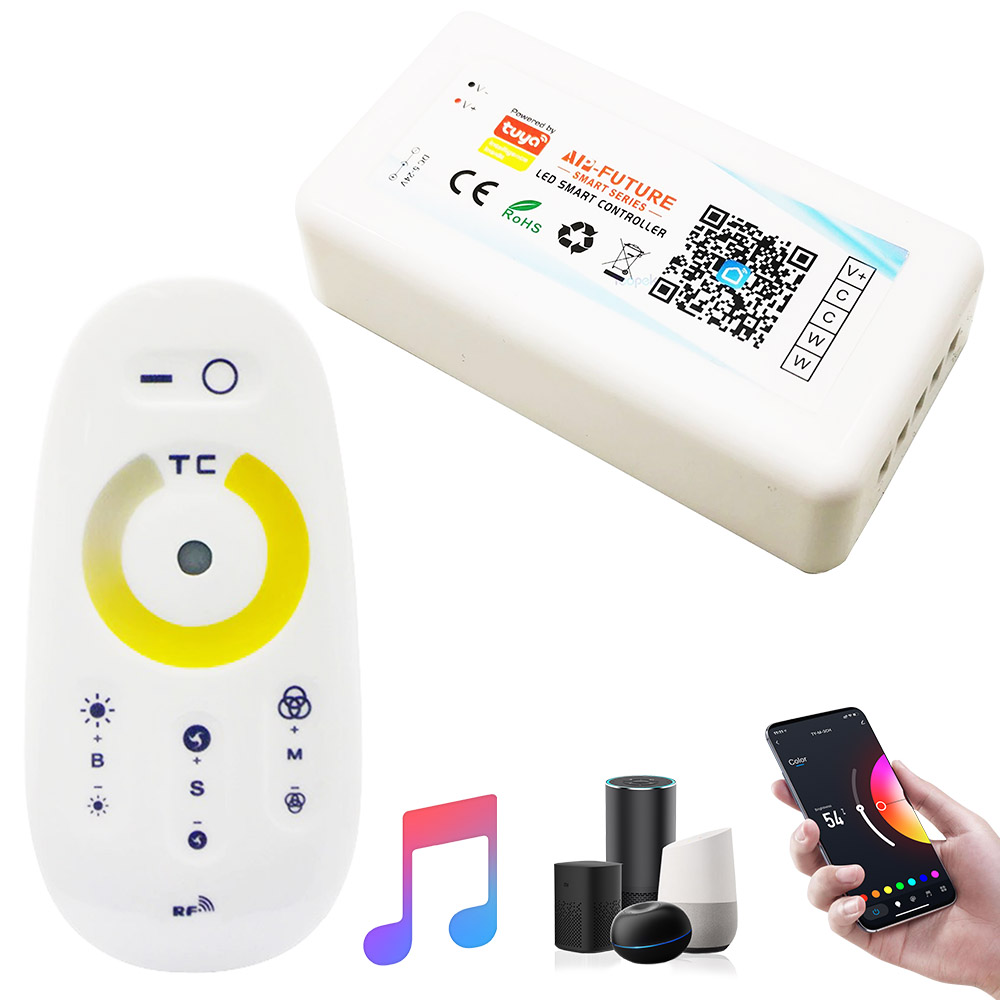 Smart Wifi Led Controller Cct Led Rf 2.4g Touch Dimmer Rgb Rgbw Rgbwc Dc5-24v, High Quality ...