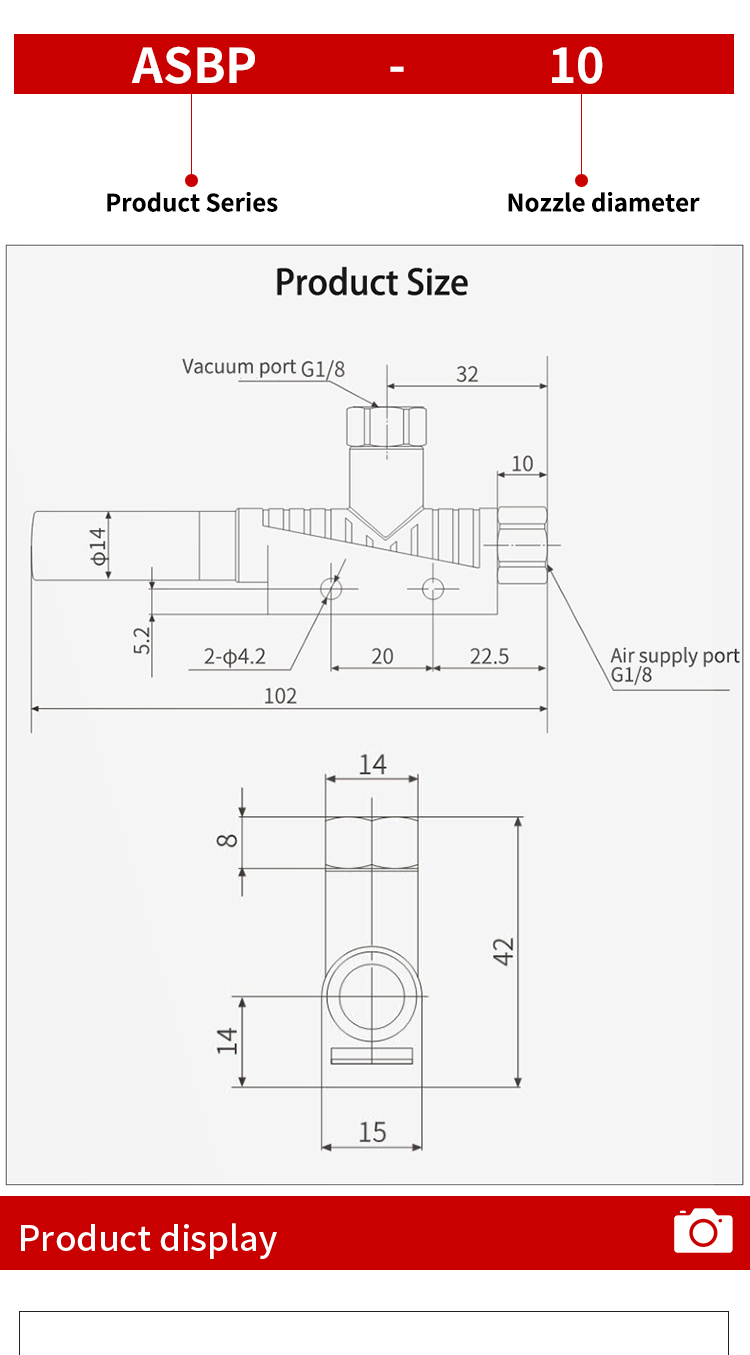 Sbp Pneumatic Venturi Vacuum Generators Sbp15-g2-sda Sbp10-g2-sda, High Quality Sbp Pneumatic ...