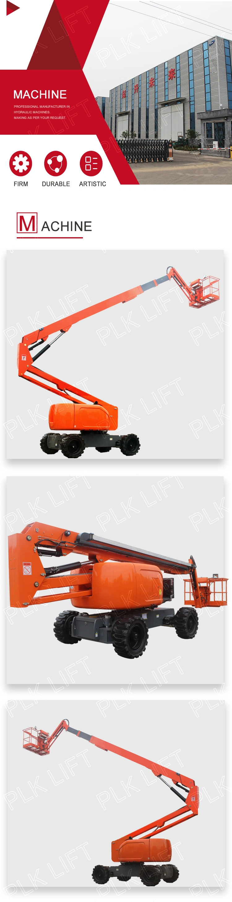 Hydraulic Articulated Work Platform Boom Lift Telescopic Lift Boom, High Quality Hydraulic ...