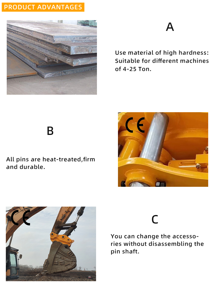 Quick Change Coupler For Cat, Volvo, And Kubota Mini Excavator Hydraulic Buckets, High Quality ...