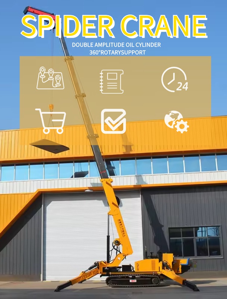 8 Ton And 10 Ton Spider Crawler Telescopic Cranes For Sale, High Quality 8 Ton And 10 Ton Spider ...