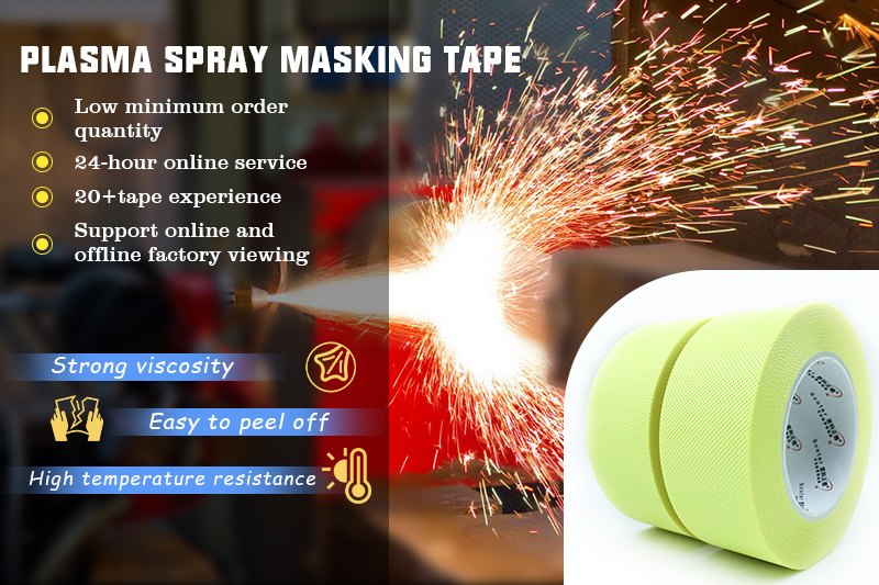 Fiberglass Thermal Spray Masking Tape: Resists Grinding Abrasion And Plasma Thermal Spraying ...