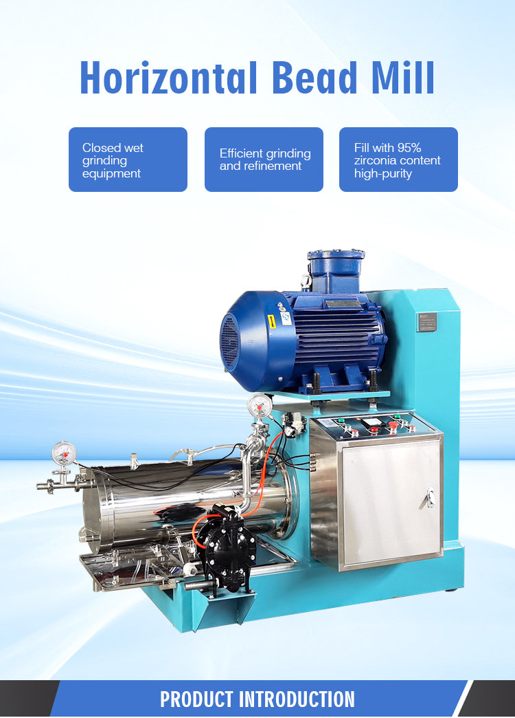 50l Large Flow Pin Type Solvent Based Paints Horizontal Bead Mill, High Quality 50l Large Flow ...