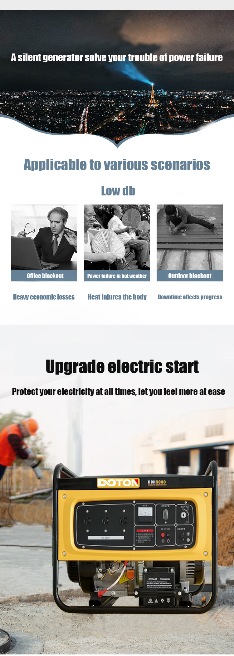 5000w 엔진 5kva 전력을 가진 자동 디젤 발전기, Bossgoo.com의 고품질 5000w 엔진 5kva 전력을 가진 자동 디젤 발전기